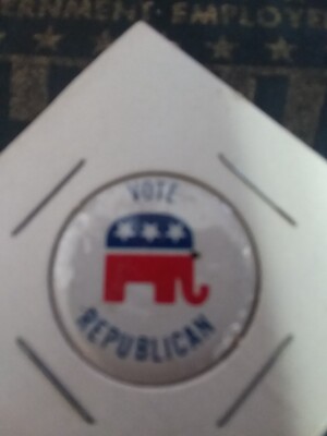 Vintage Vote Republican Tab Button | eBay