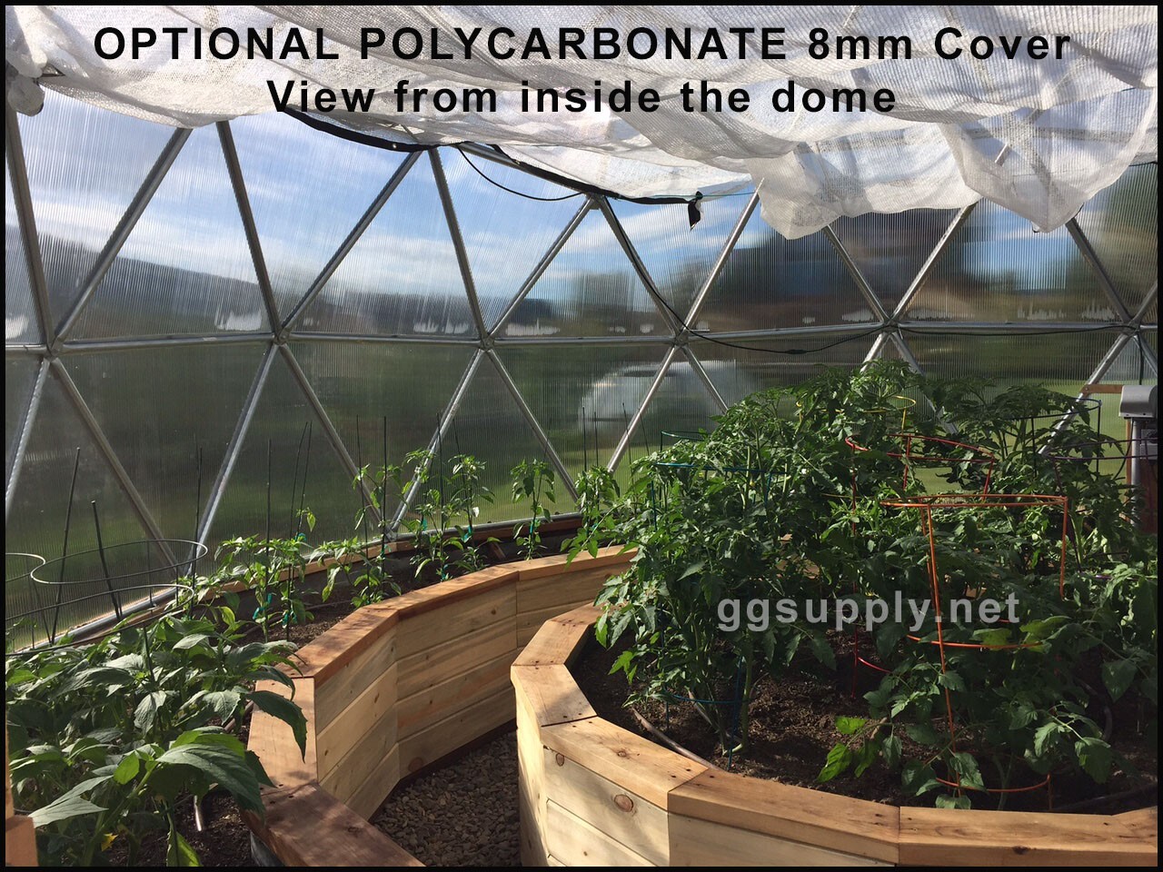 GREENHOUSE GEODESIC DOME 22 FT. Frame Only for Hydroponic Gardening | eBay