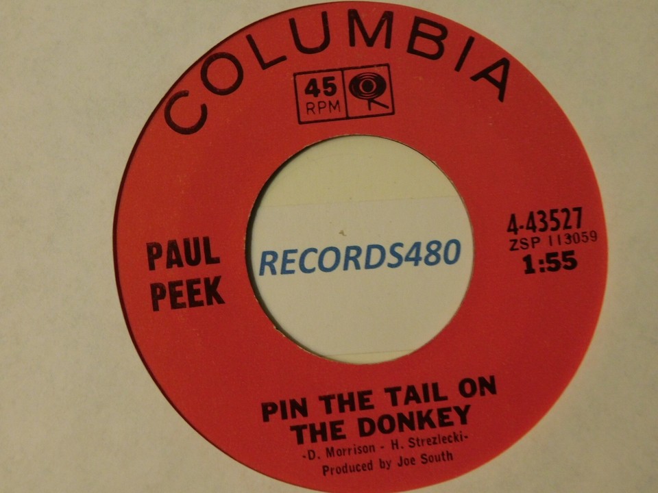 45 Paul Peek"Rockin' Pneumonia and Boogie Woogie Flu/Pin the Tail on ...
