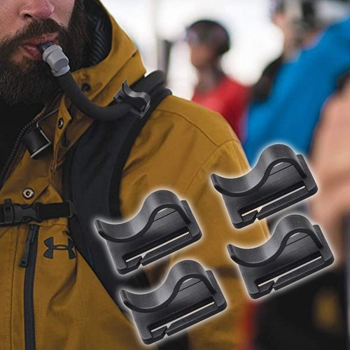 5pcs 3.5cm*2.6cm Drinking Tube Clip Black Trap Clip Outdoor Tool | eBay