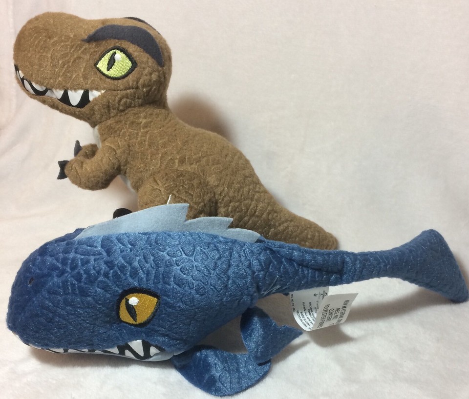 Jurassic World MOSASAURUS and T-REX Plush Stuffed Animal Toy Lot 12 ...