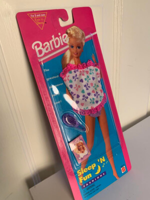 Vintage Barbie Sleep 'N Fun Fashions pajama set #68021-91 1995 New - On ...