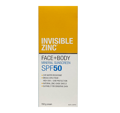 Invisible Zinc Face & Body Mineral Sunscreen SPF 50 150g | eBay Australia
