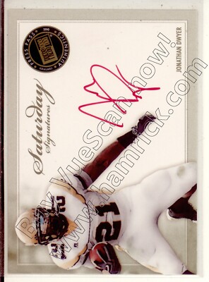jonathan dwyer rookie rc draft auto autograph georgia ga tech college ...