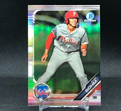 2019 Bowman Draft Alec Bohm Chrome Refractor #BDC-162 Philadelphia ...