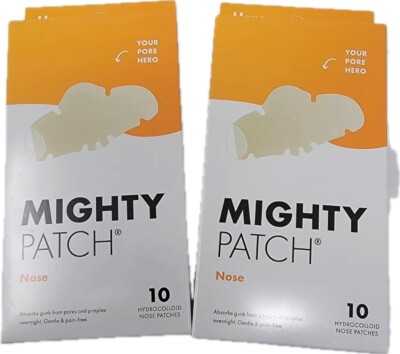 Mighty Patch 2 Boxes Nose Hero Cosmetics Hydrocolloid Patches 10 Ct EXP ...