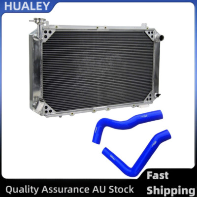3Row Radiator+Blue Hose For Nissan Patrol Y60 GQ MK MQ TD42 RD28T RB30S ...