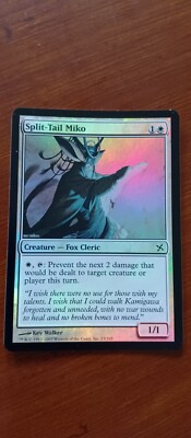 MTG Foil Split-Tail Miko Betrayers of Kamigawa 2005 NM White Creature ...