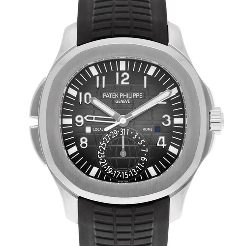 Patek Philippe Aquanaut Travel-Time Steel Black Dial Watch 5164A-001 ...