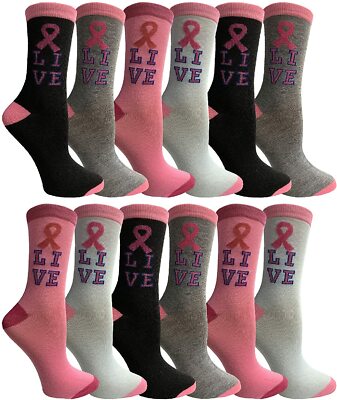 Wholesale Sock Deals Pink Ribbon Breast Cancer Awareness Ankle/Crew ...