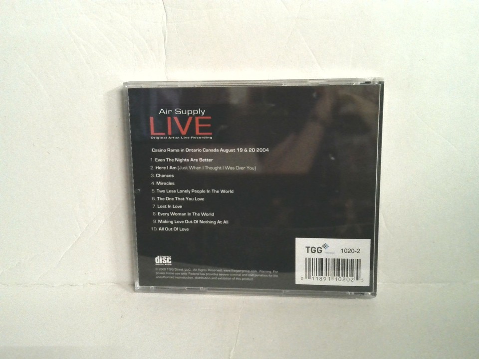 Air Supply Live 2008 TGG Direct, LLC. | eBay