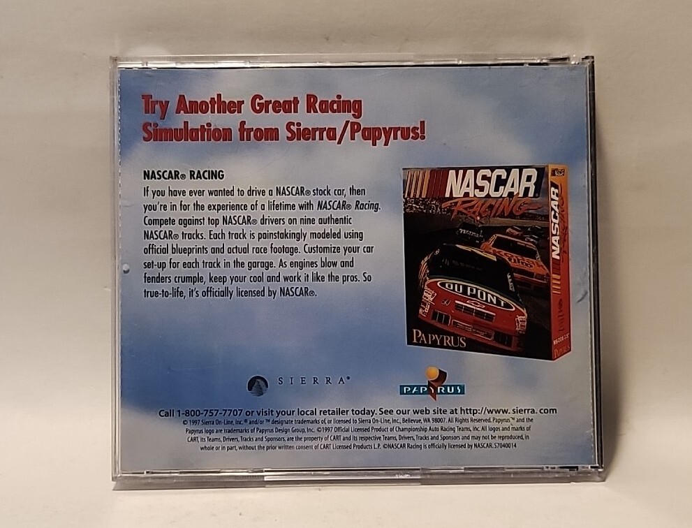Sierra/Papyrus CART Racing PC Game (DOS, Win95 - 1997) | eBay