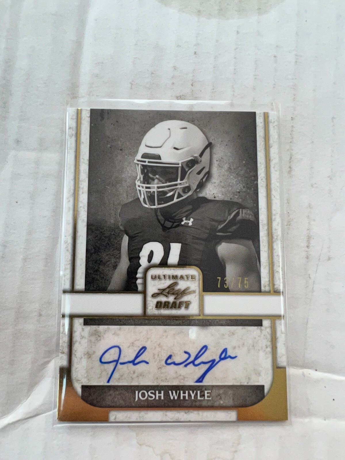 Josh Whyle 2021 Ultimate Draft Auto Gold Card #PA-JW2 Serial #73/75 | eBay