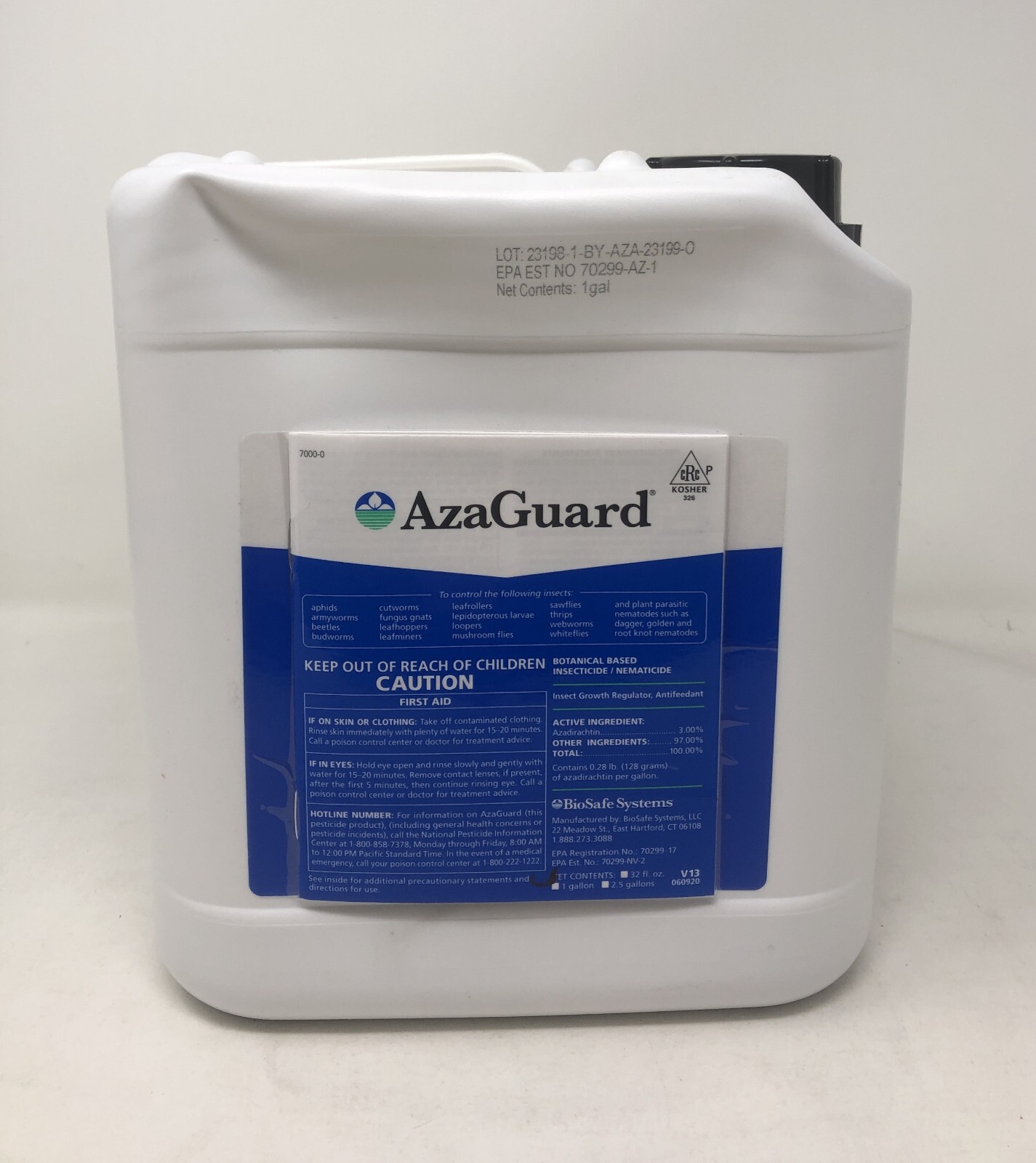 AzaGuard Concentrate Insecticide / Nematicide 128 fl oz Jug by BioSafe ...