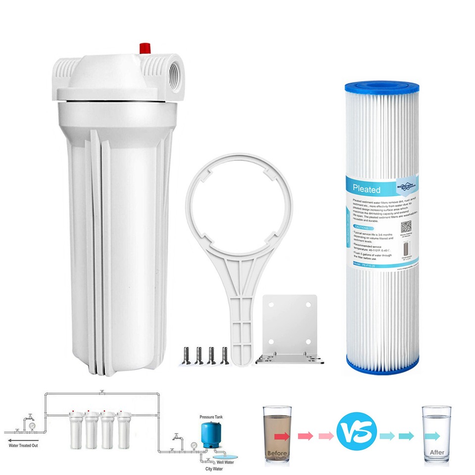 10 Inch Home Whole House Water Filter Housing System 10" x 2.5 ...