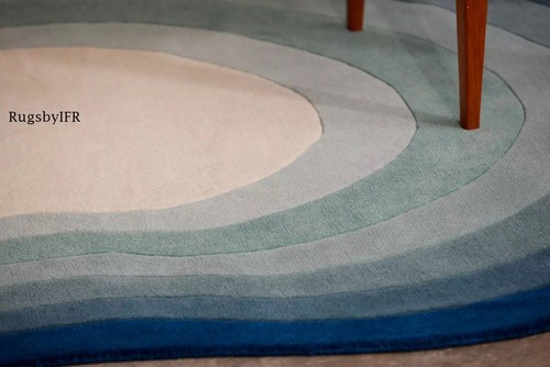 Hand Tufted Modern Designer Kidney Shape Rug Handmade Rugs for Living ...
