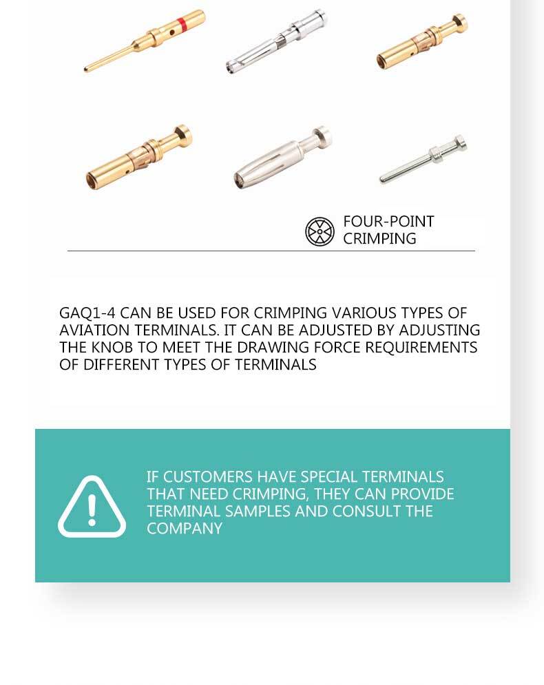 Pneumatic Aviation Terminal Crimping Machine 4-core Coaxial Connector ...