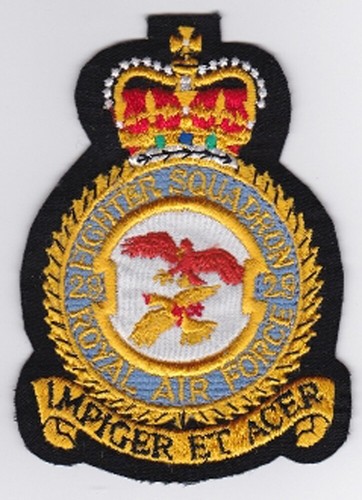 RAF Patch b 29 Squadron Royal Air Force Phantom Coningsby 1985 104mm ...