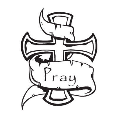 Cross Pray Christian - Vinyl Decal Sticker - Multiple Color & Sizes ...