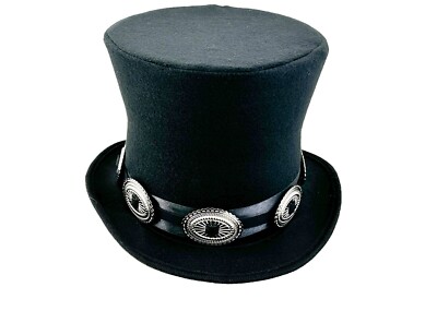 ROCK STAR SLASH GUITAR COSTUME TOP HAT CONCHO STEEL GNR LEATHER BAND ...