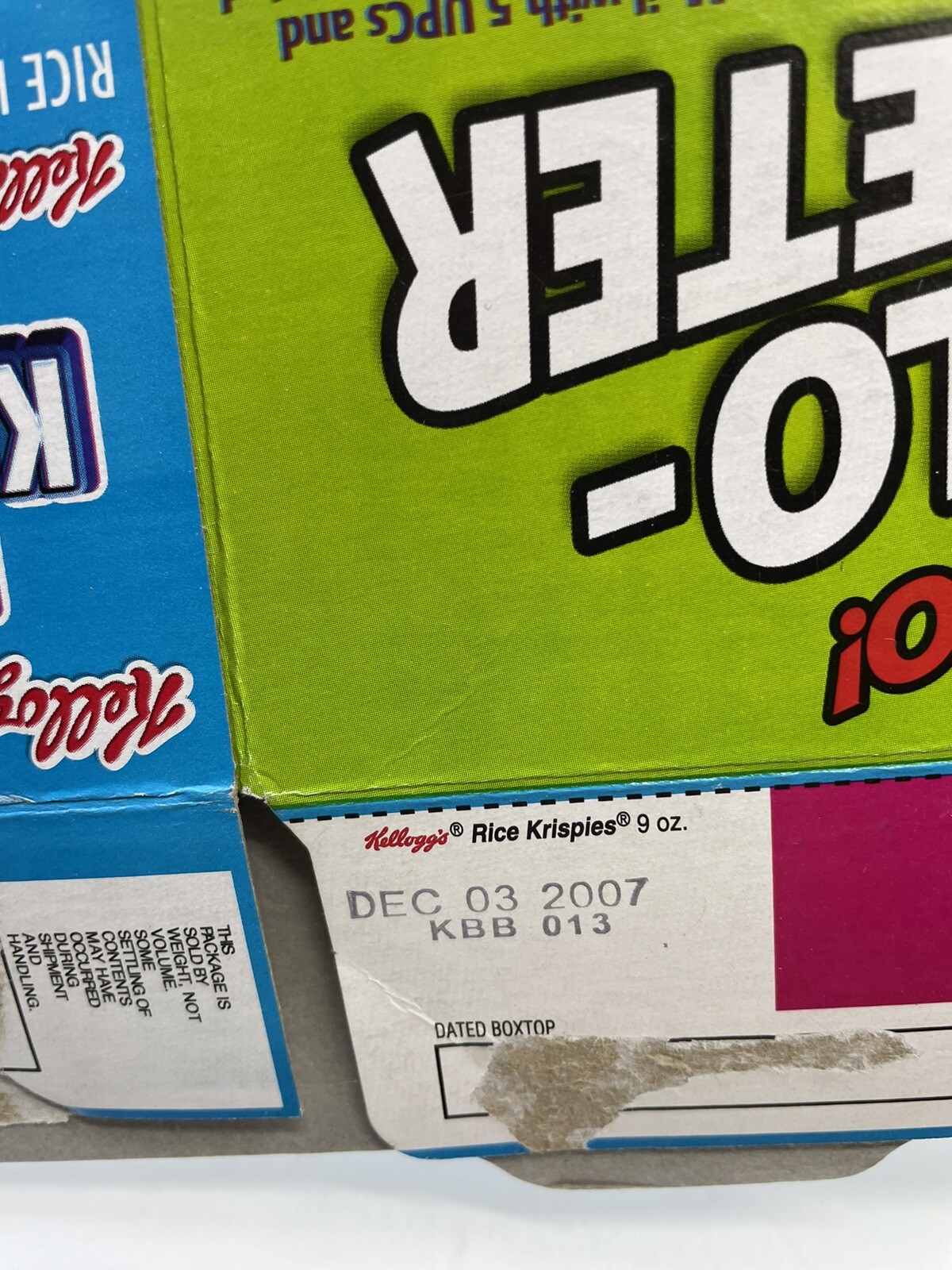 VINTAGE 2000s RICE KRISPIES CEREAL BOX Opened December 2007 S1 | eBay