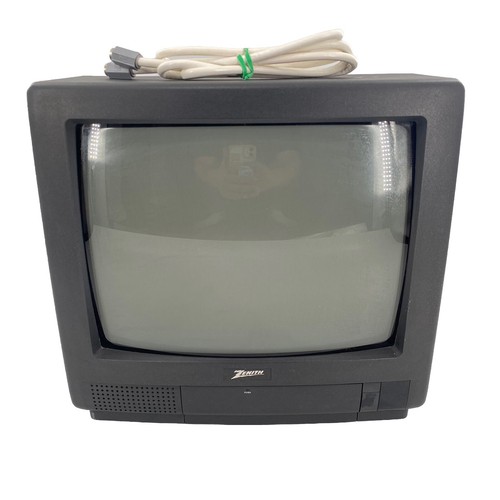 ZENITH 13" Color TV SMS1324S CRT TV RF Only W/ Coaxial Cable Retro ...
