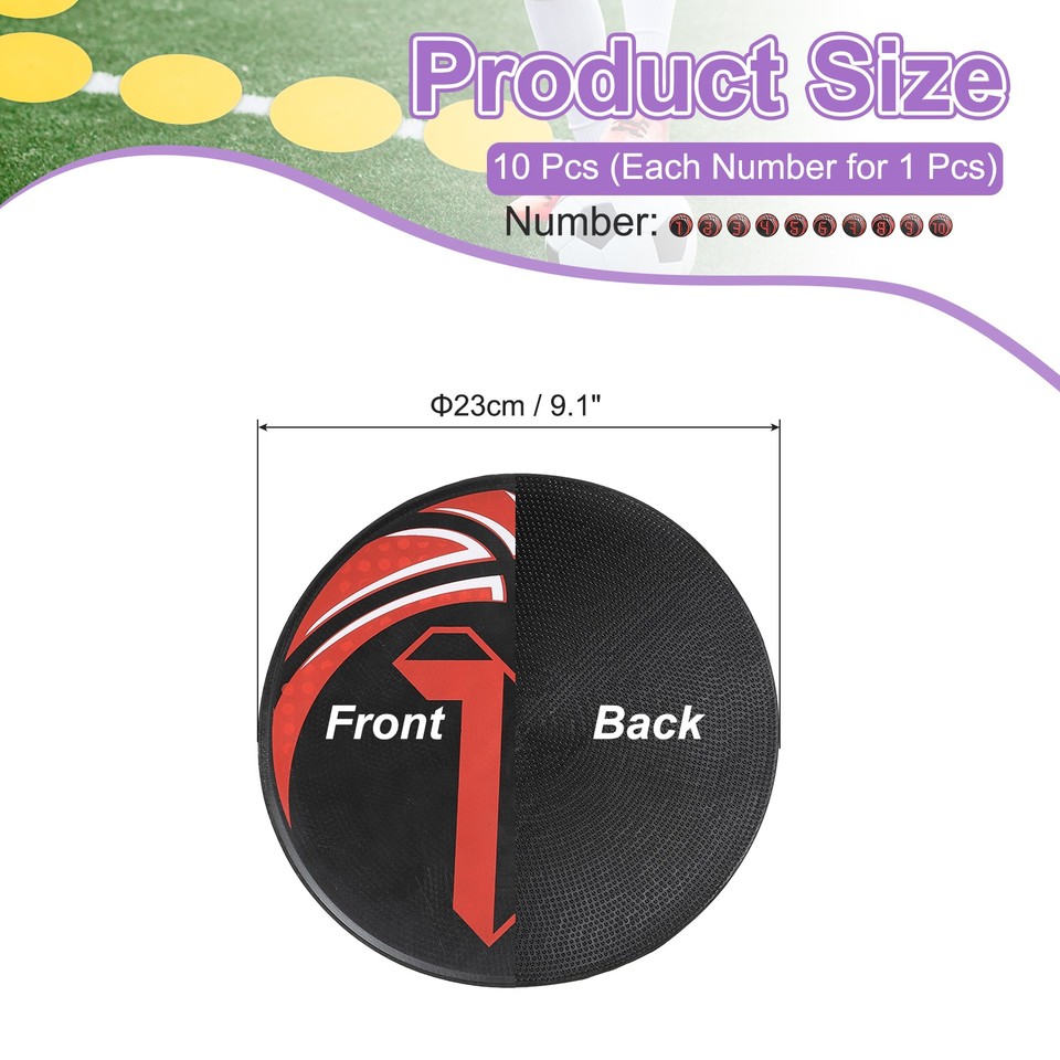 10 Pcs 9 Inch Number Spot Markers Basketball Floor Dots Agility Marker ...