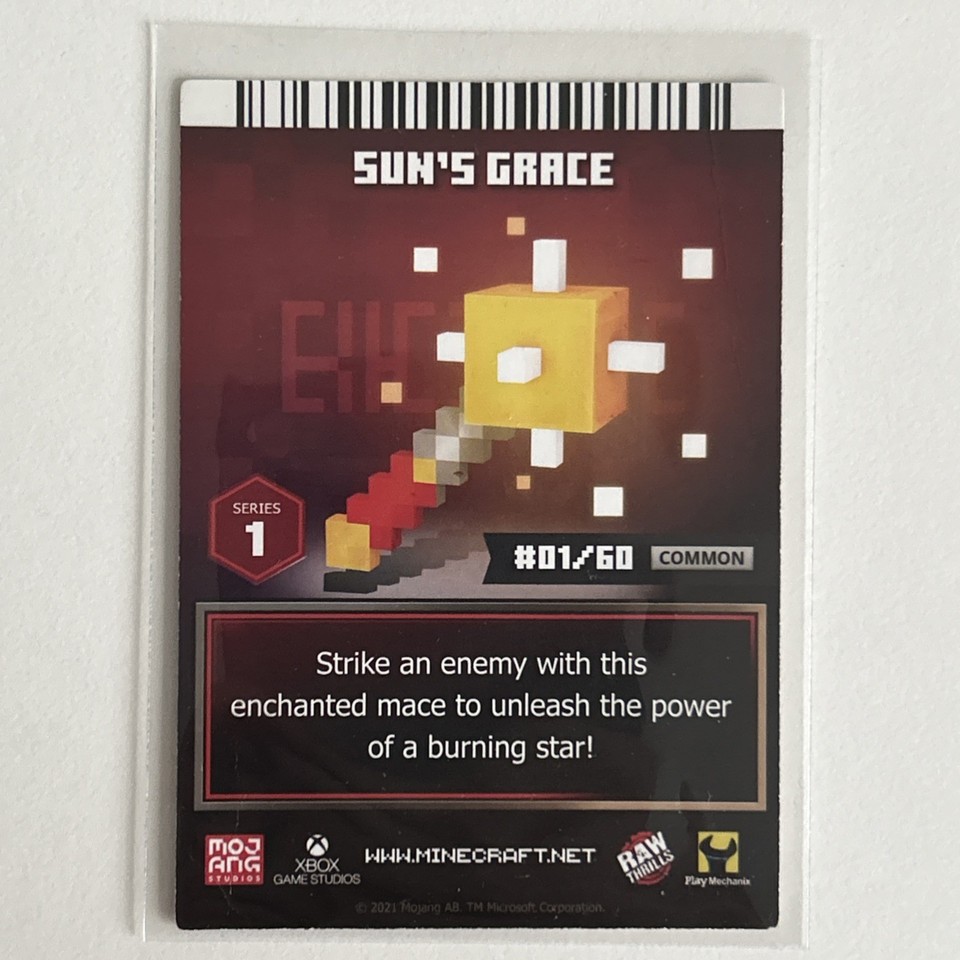 RARE- Minecraft Dungeons Arcade- SUN’S GRACE- SERIES 1- #1/60- Game ...