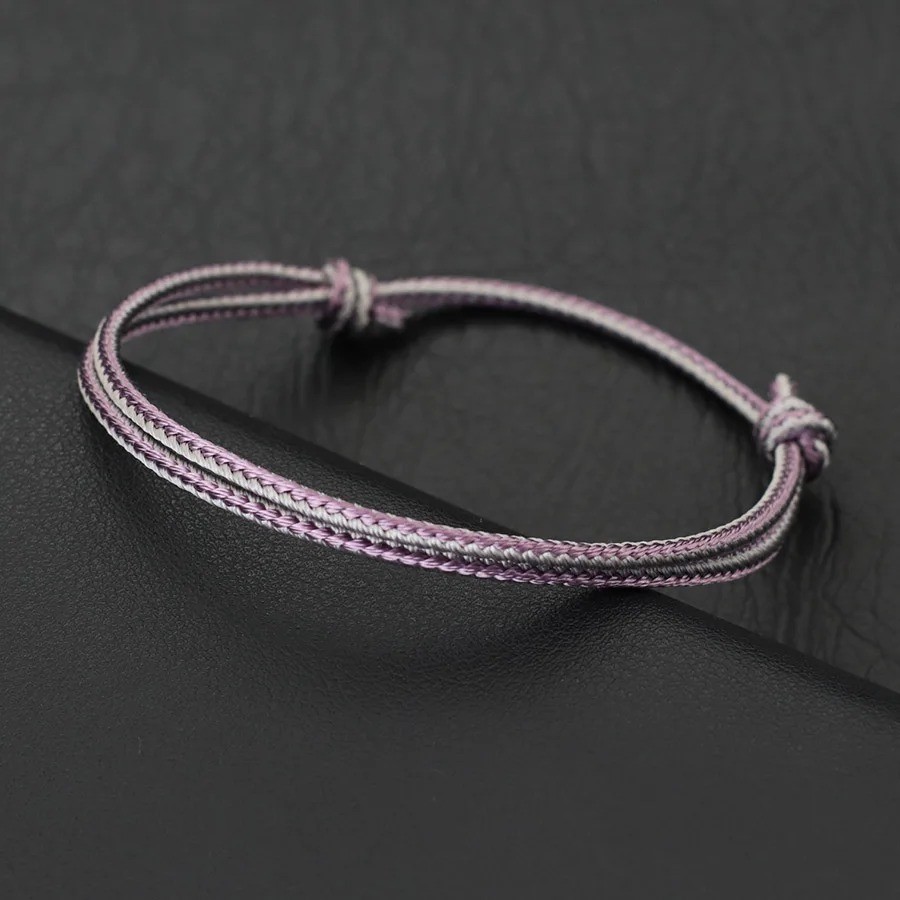 Men’s 2mm Thin String Bracelet Adjustable Minimal Cord Gift for Him | eBay