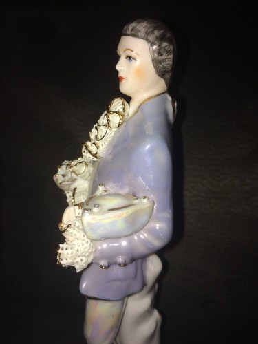 Apulum lucru manual Porzellan Figur galanter Herr fürstlich gekleidet ...
