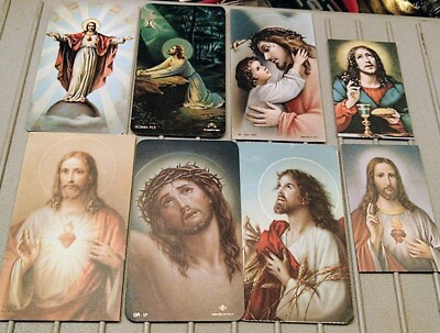 Vintage Lot Of 8 Exceptionally Beautiful Catholic Holy Prayer Jesus ...