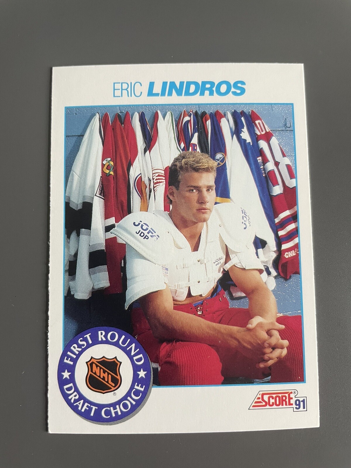 1991 Score Bilingual Eric Lindros #329 First Round Draft Choice RC ...