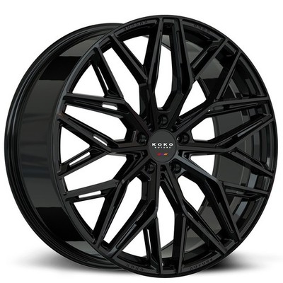 F20x8.5/R20x10" Staggered Koko Kuture Wheels Como Gloss Black Flow ...