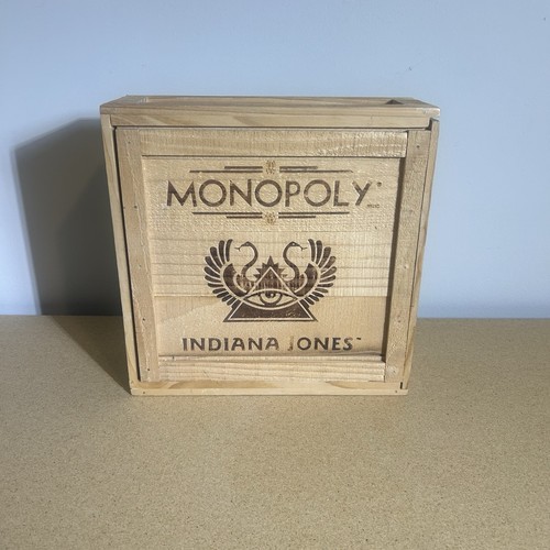 Monopoly: Indiana Jones Limited Edition Board Game Wooden Crate ...