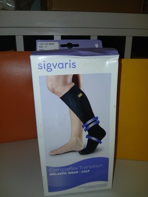 Sigvaris Compreflex Transition Inelastic Calf Wrap Black Size Small ...