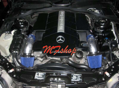 Blue Dual Air Intake Kit For 1999-2005 Mercedes Benz S320 3.2L V6 W220 ...