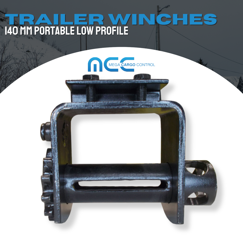 2 Pack Portable Bolt On Winch Flatbed Trailer Truck Winch for 2" -4 ...