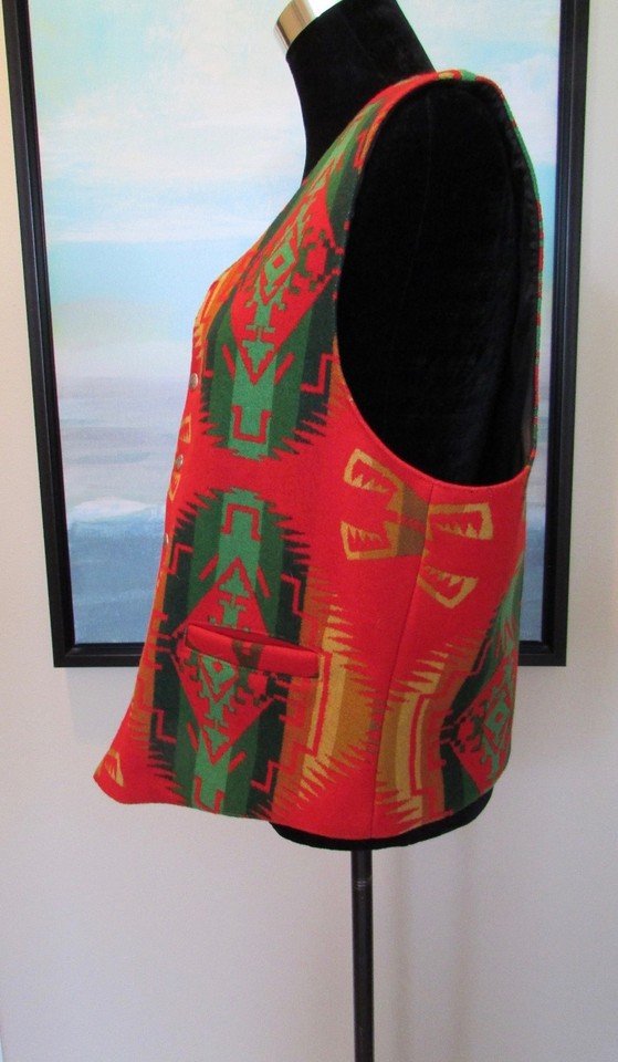 VTG Pendleton High Grade Western Southwestern Native American Vest Made ...
