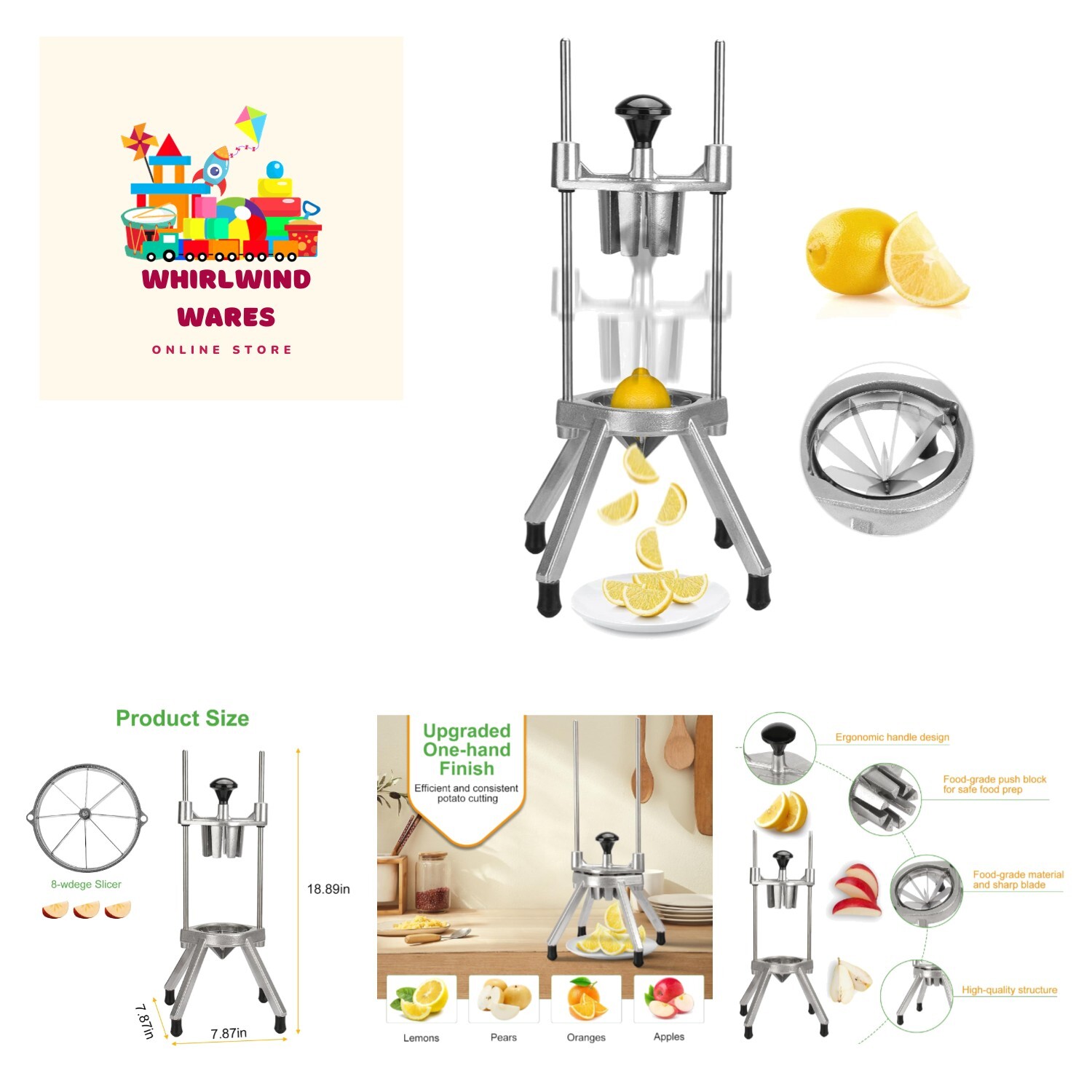 Commercial Easy Wedger 8 Wedger Fruit Lime Slicer Cutter Stainless ...