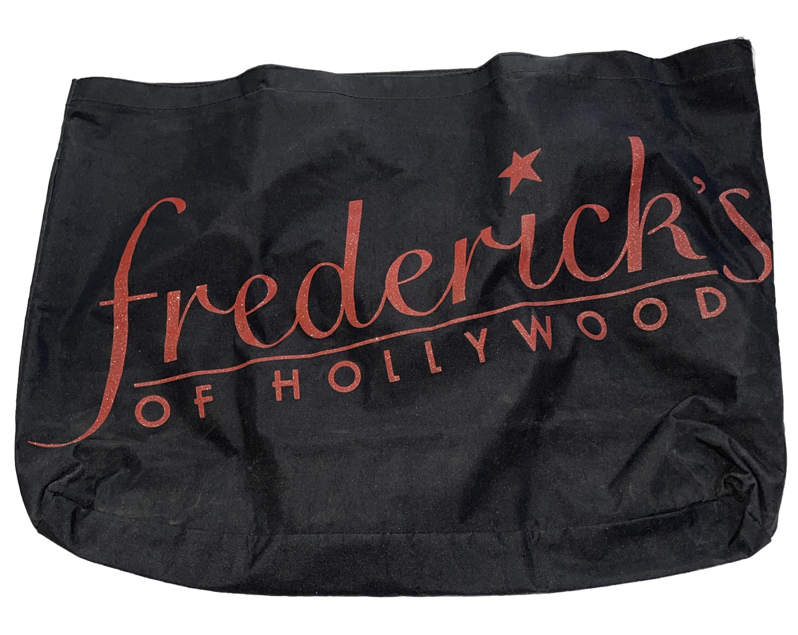 “FREDERICKS OF HOLLYWOOD” LOGO-Red Glitter LARGE BLACK TOTE BAG | eBay