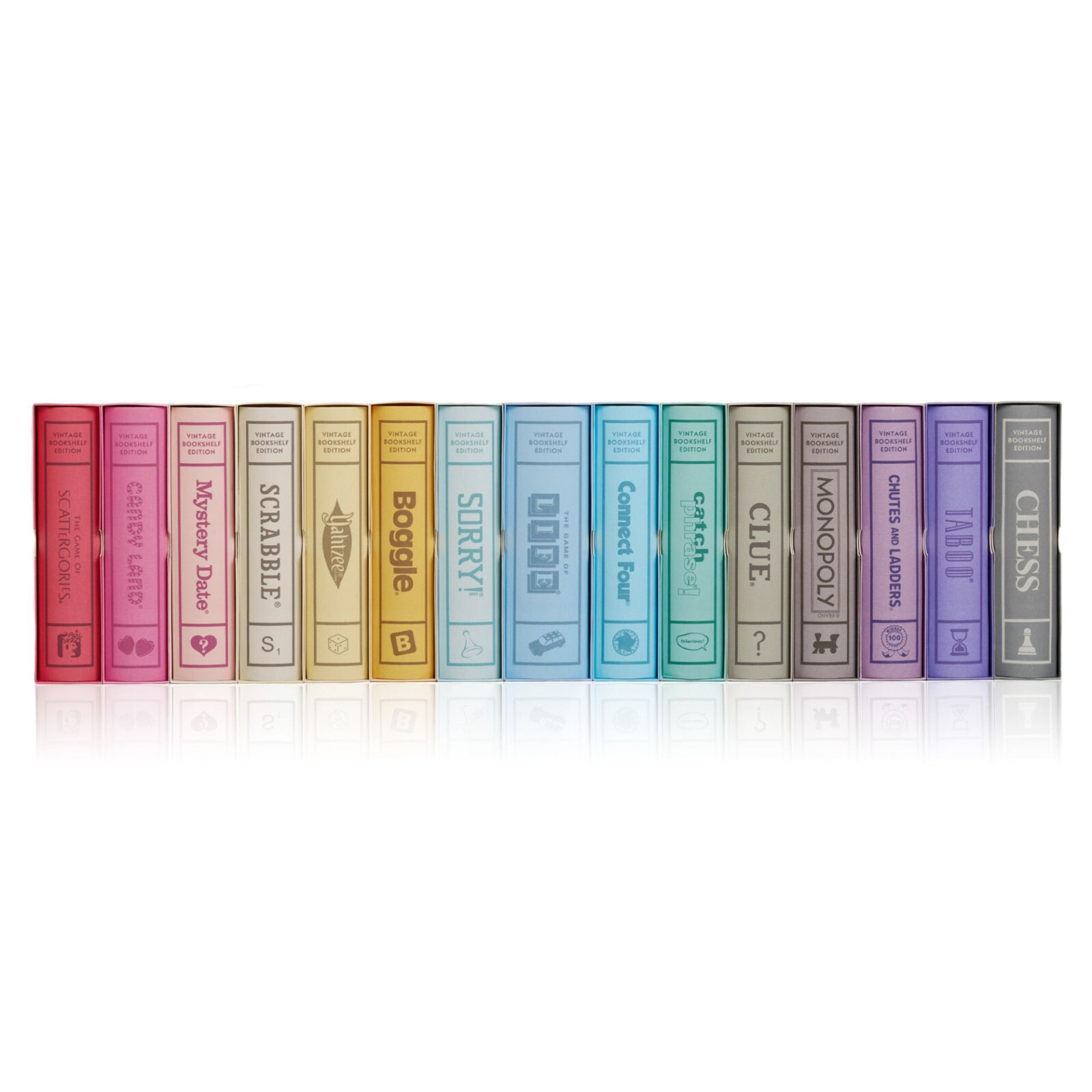 WS Game Company Collection of 15 Vintage Bookshelf Linen Book Board ...