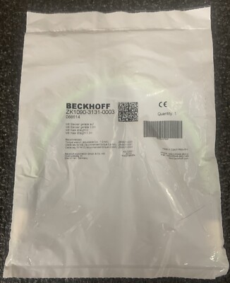 Beckhoff EtherCAT cable IP67, shielded M8 connector 4-pin ZK1090-3131 ...