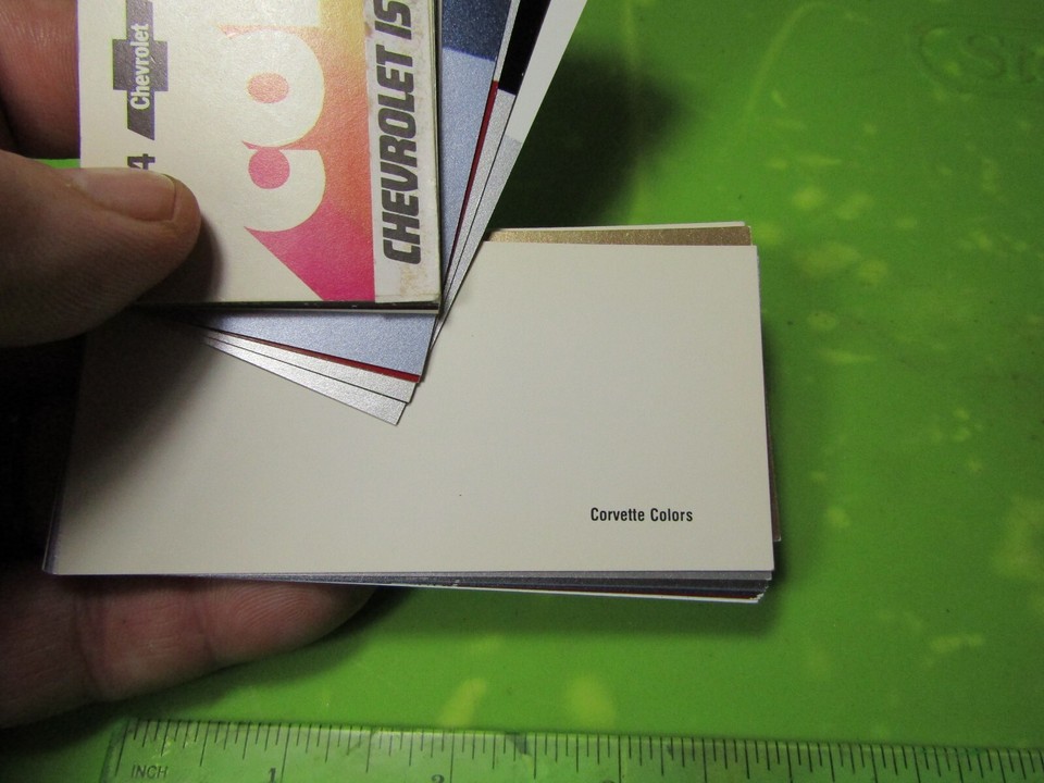 1984 Chevy Passenger Car Paint Color Chip Wheel Chart samples Chevrolet ...
