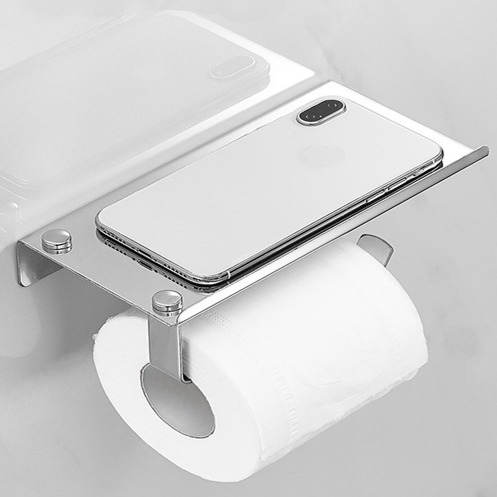 Wall Mounted Stainless Steel Toilet Paper Holder With Mobile Phone