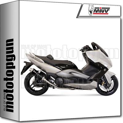 rc full system exhaust steel black gp mivv yamaha t-max tmax 500 08/11 ...