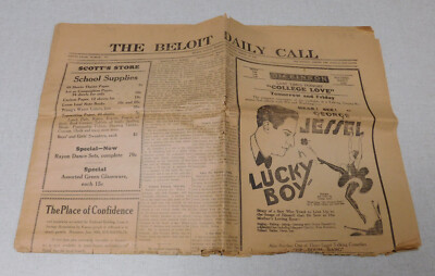 The Beloit Daily Call Newspaper August 28, 1929 Beloit Kansas | eBay