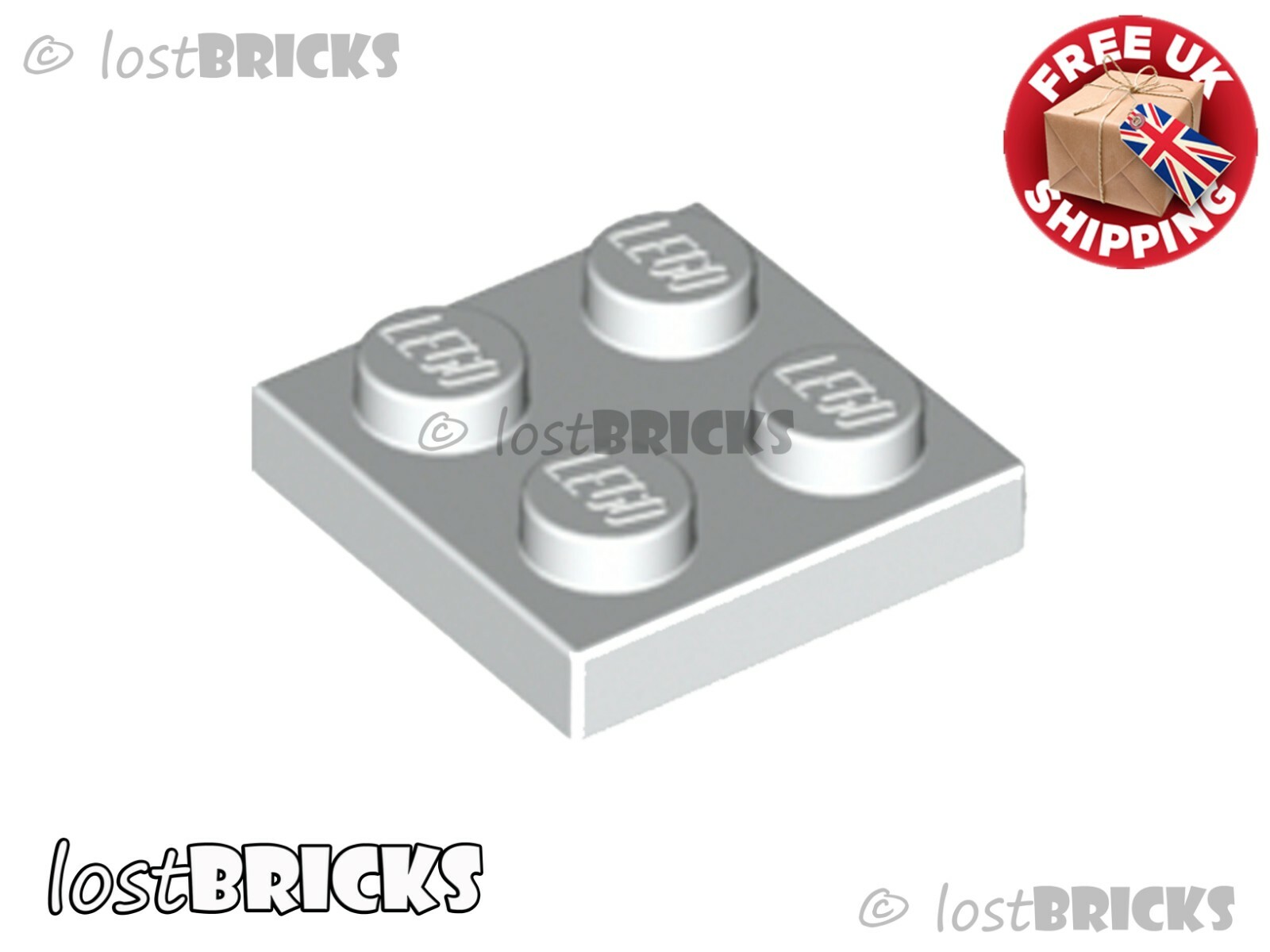 LEGO - Part 3022 - Pack of 10 x NEW LEGO Plates 2x2 +SELECT COLOUR ...