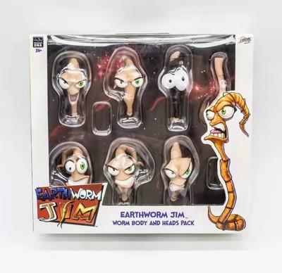 Earthworm Jim Action Figure Collection Game Worm Body Heads Pack. NEW ...