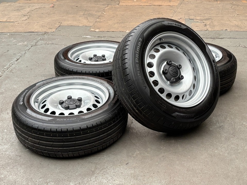Vw Transporter T4 banded steel wheels, staggered with tyres 5x112 | eBay UK
