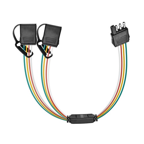 Nilight 4 Way Flat Trailer Y-Splitter Plug and Play Adapter Extension ...